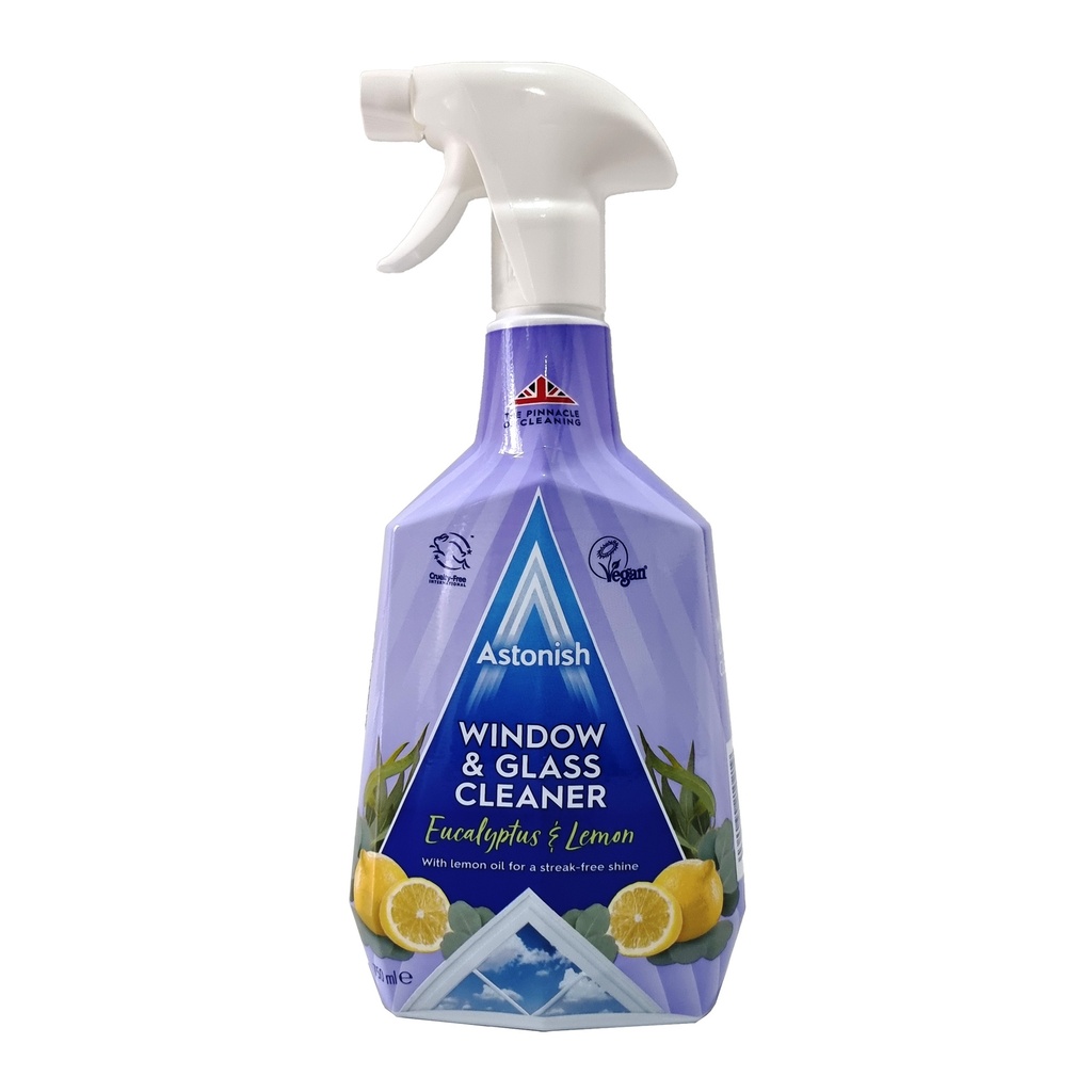 ASTONISH WINDOW & GLASS CLEANER EUCALYPTUS & LEMON 750ML | WHIM