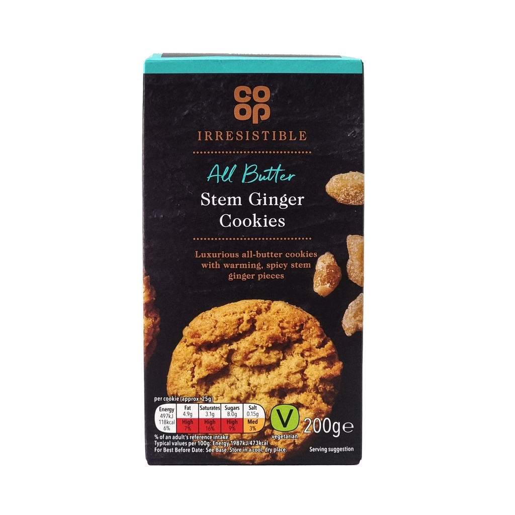 CO-OP IRRESISTIBLE ALL BUTTER STEM GINGER COOKIES 200G | WHIM