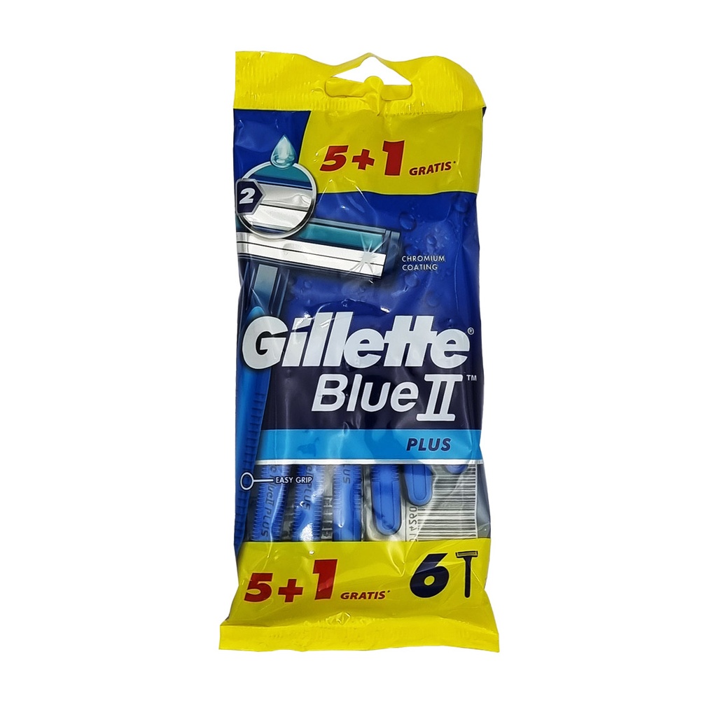 GILLETTE BLUE II PLUS RAZOR 6'S PACK | WHIM