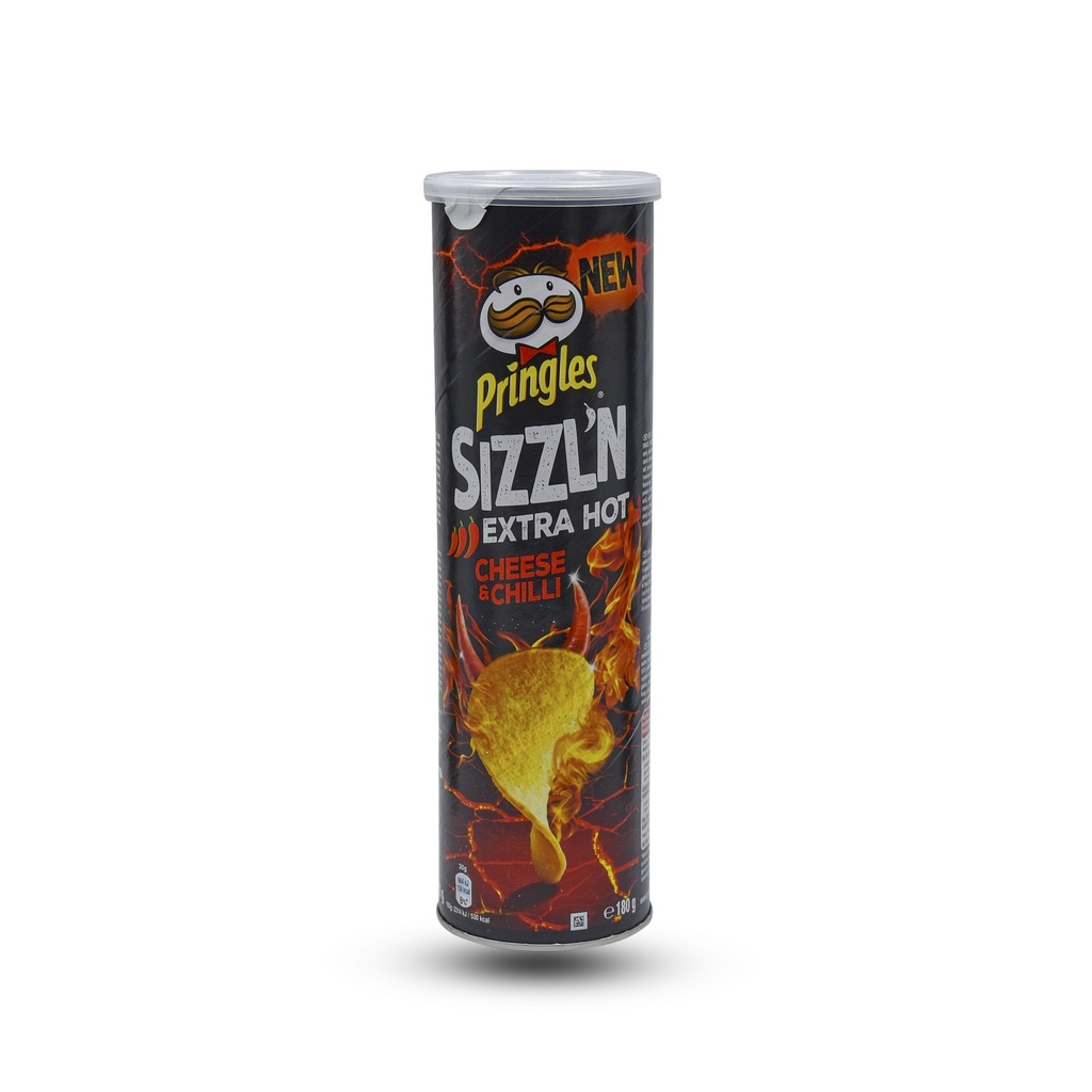 PRINGLES SIZZLN EXTRA HOT CHEESE & CHILLI 180G | WHIM