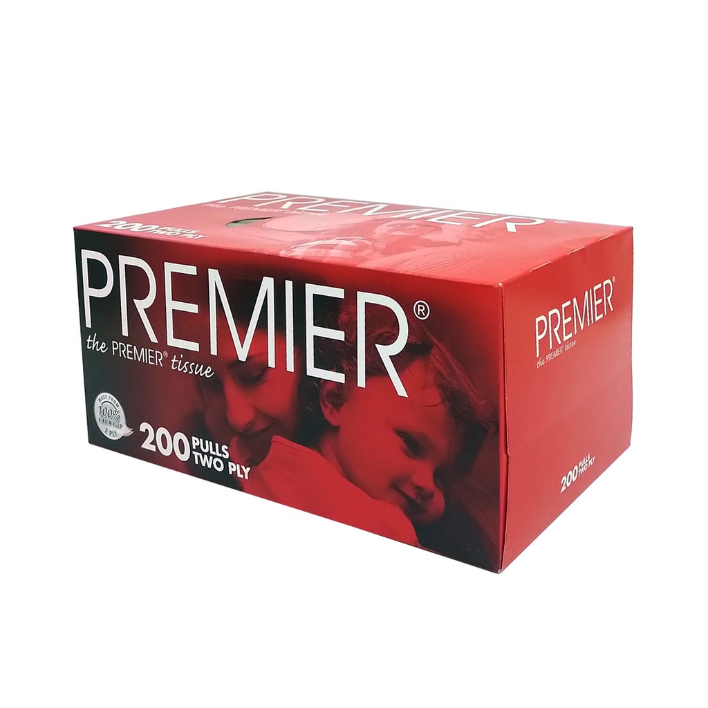 PREMIER TISSUE BOX 2 PLY 200 SHEETS | WHIM