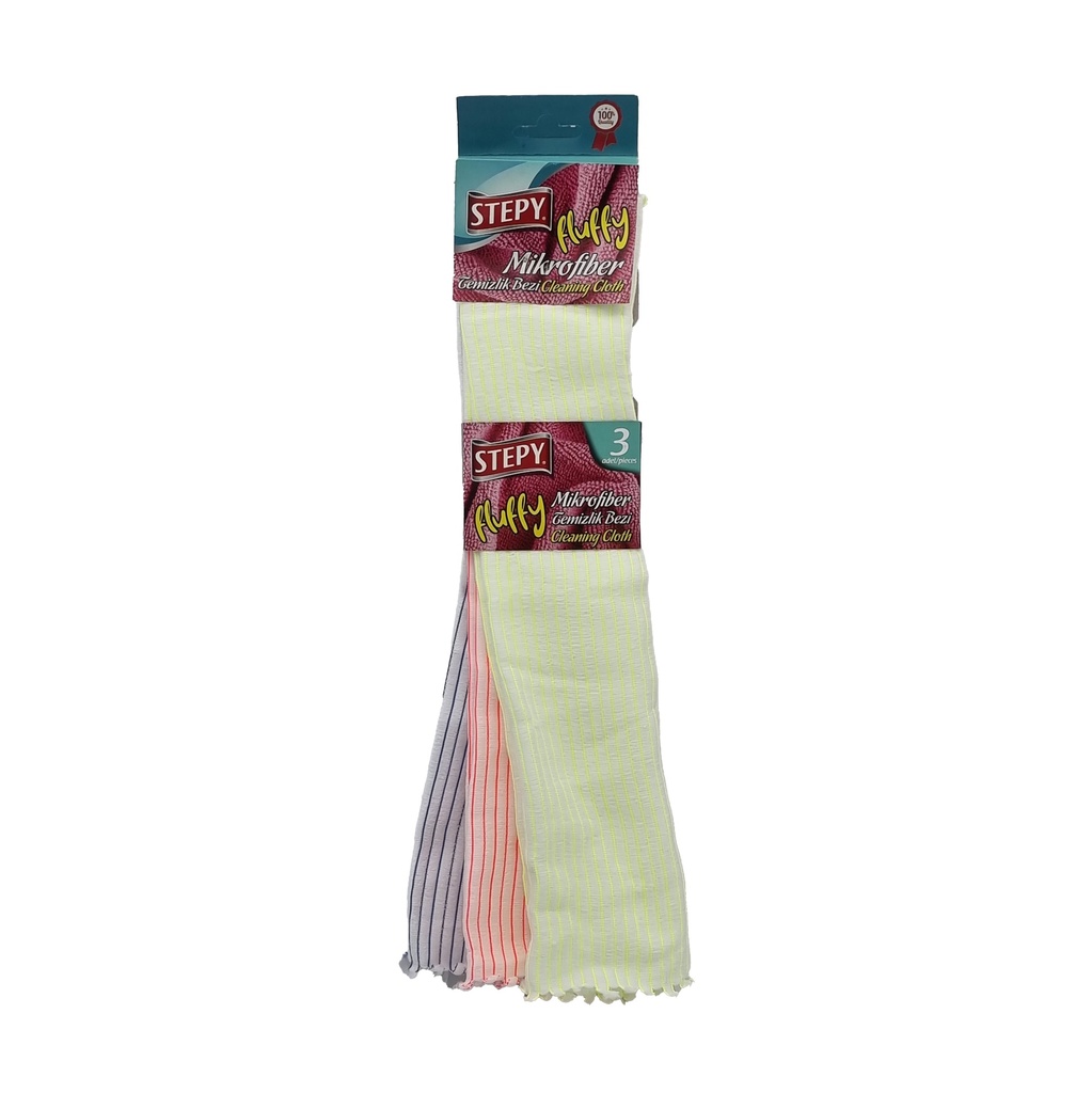 STEPY MICROFIBER FLUFFY CLEANING CLOTH 3'S PACK | WHIM
