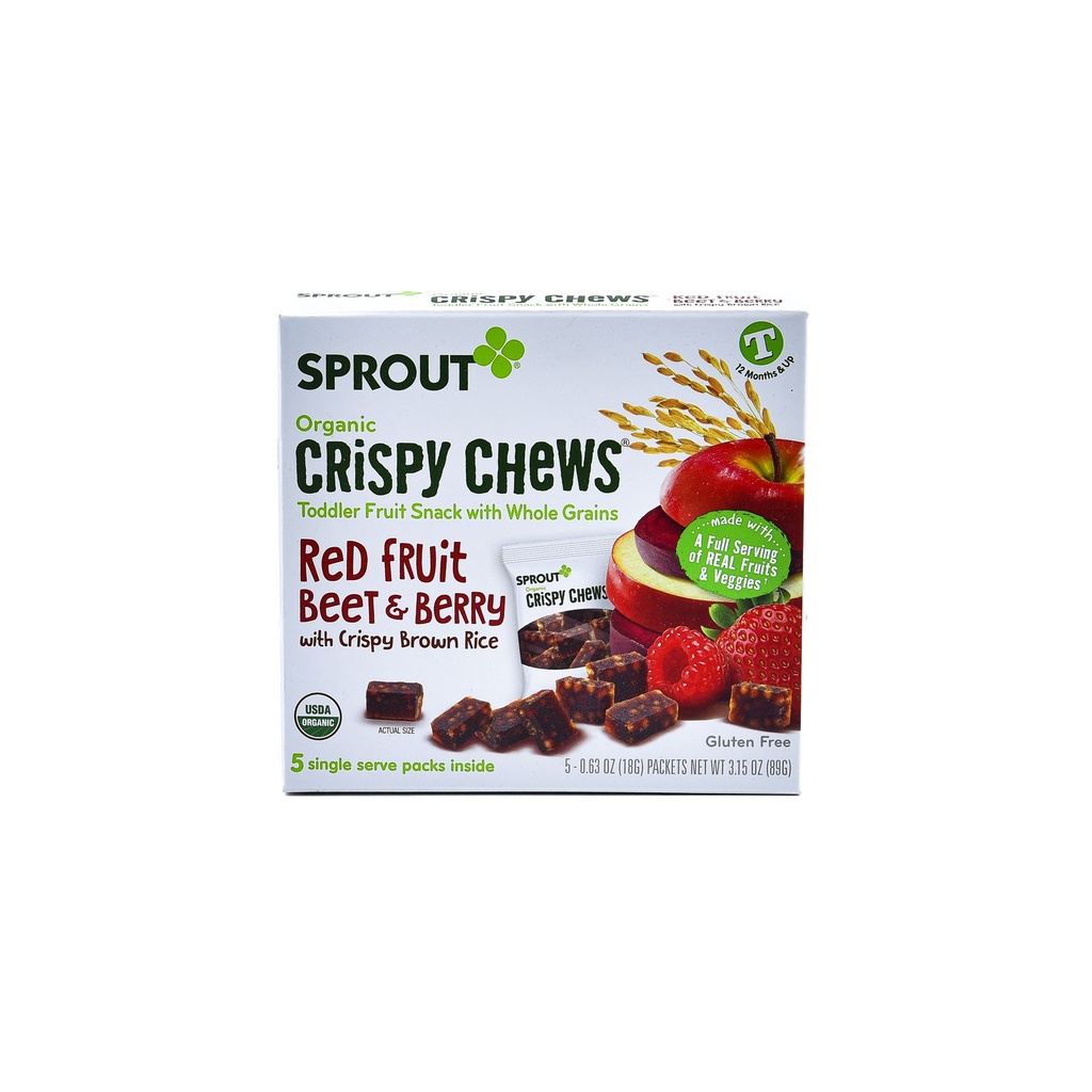 SPROUT ORGANIC CRISPY CHEWS RED FRUIT BEET & BERRY 89G | WHIM