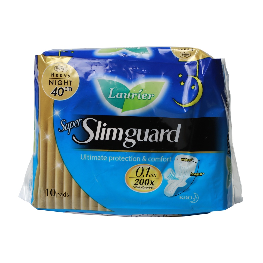 LAURIER SUPER SLIM GUARD NIGHT 10'S 40CM PADS | WHIM