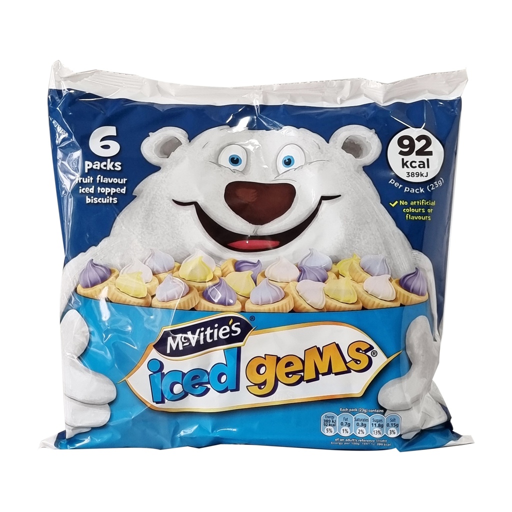 MCVITIES ICED GEMS 6'S 138G | WHIM