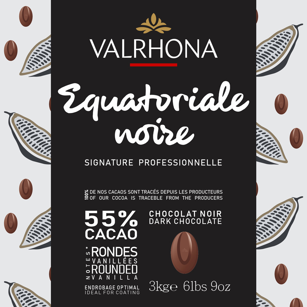 VALRHONA EQUATORIALE NOIRE 55% DARK CHOCOLATE 3KG BAG | WHIM