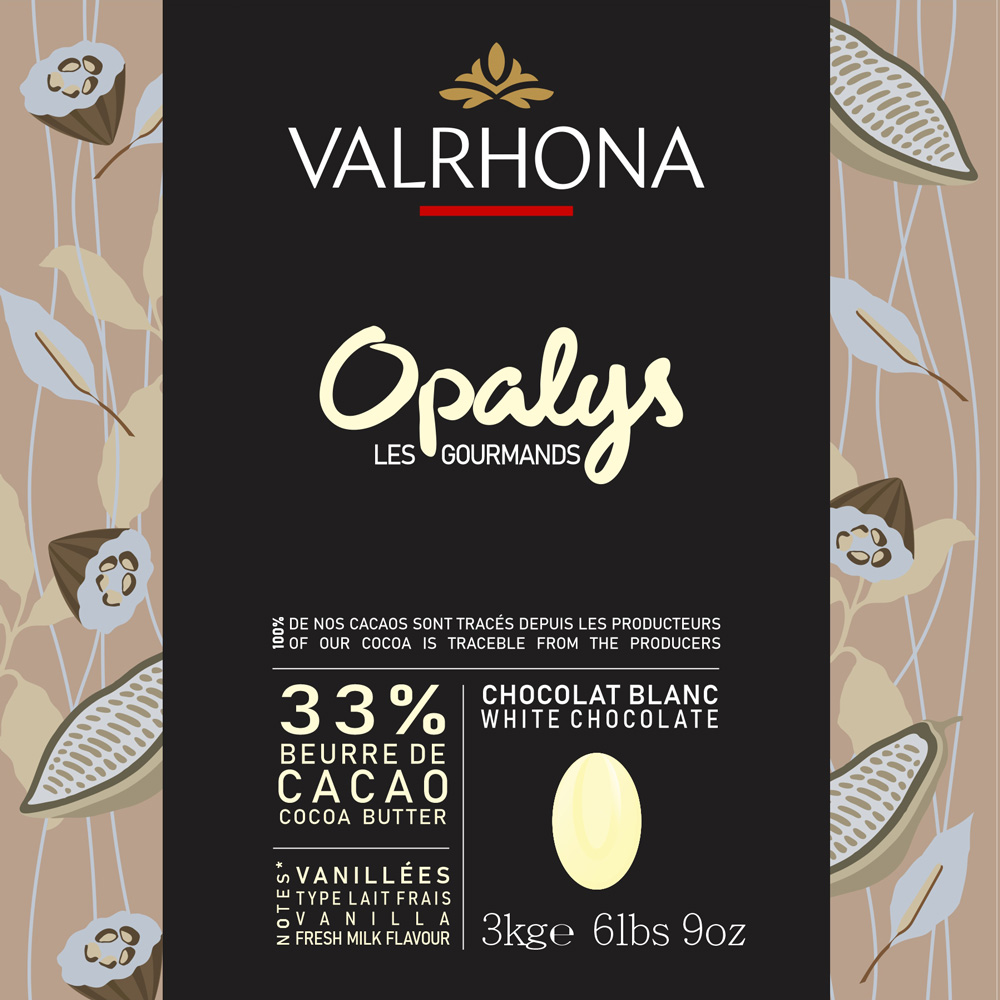 VALRHONA OPALYS 33% WHITE CHOCOLATE 3KG BAG | WHIM
