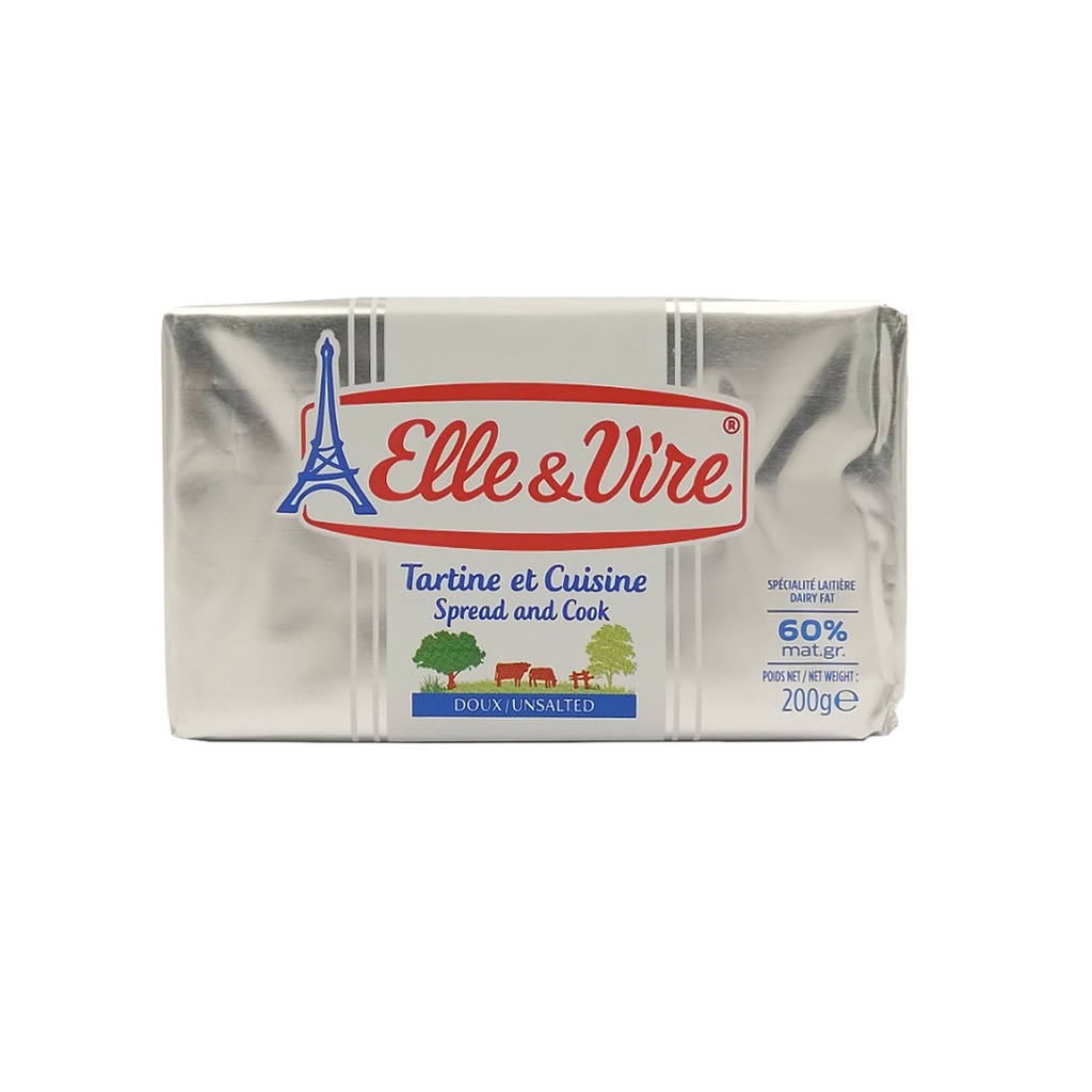 ELLE & VIRE BUTTER UNSALTED 200G | WHIM
