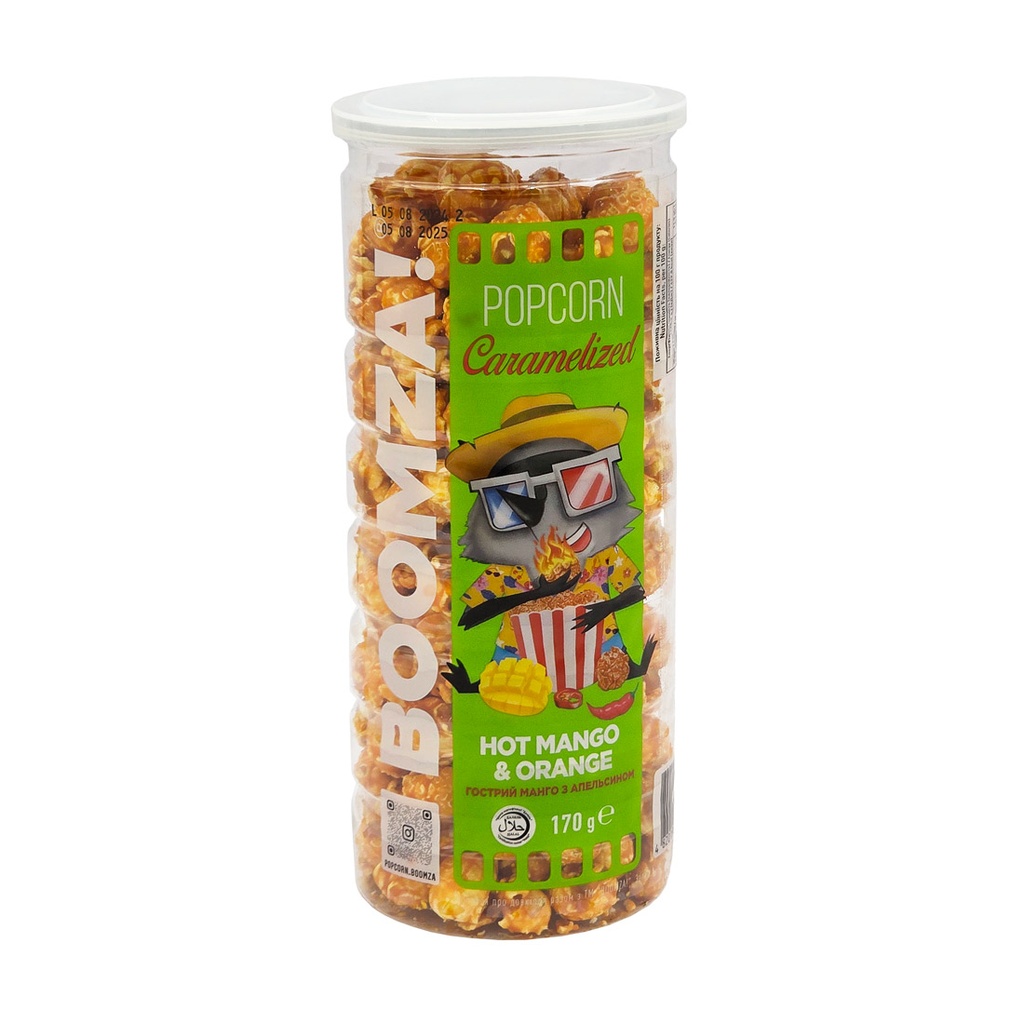 BOOMZA CARAMELIZED POPCORN HOT MANGO & ORANGE 170G | WHIM