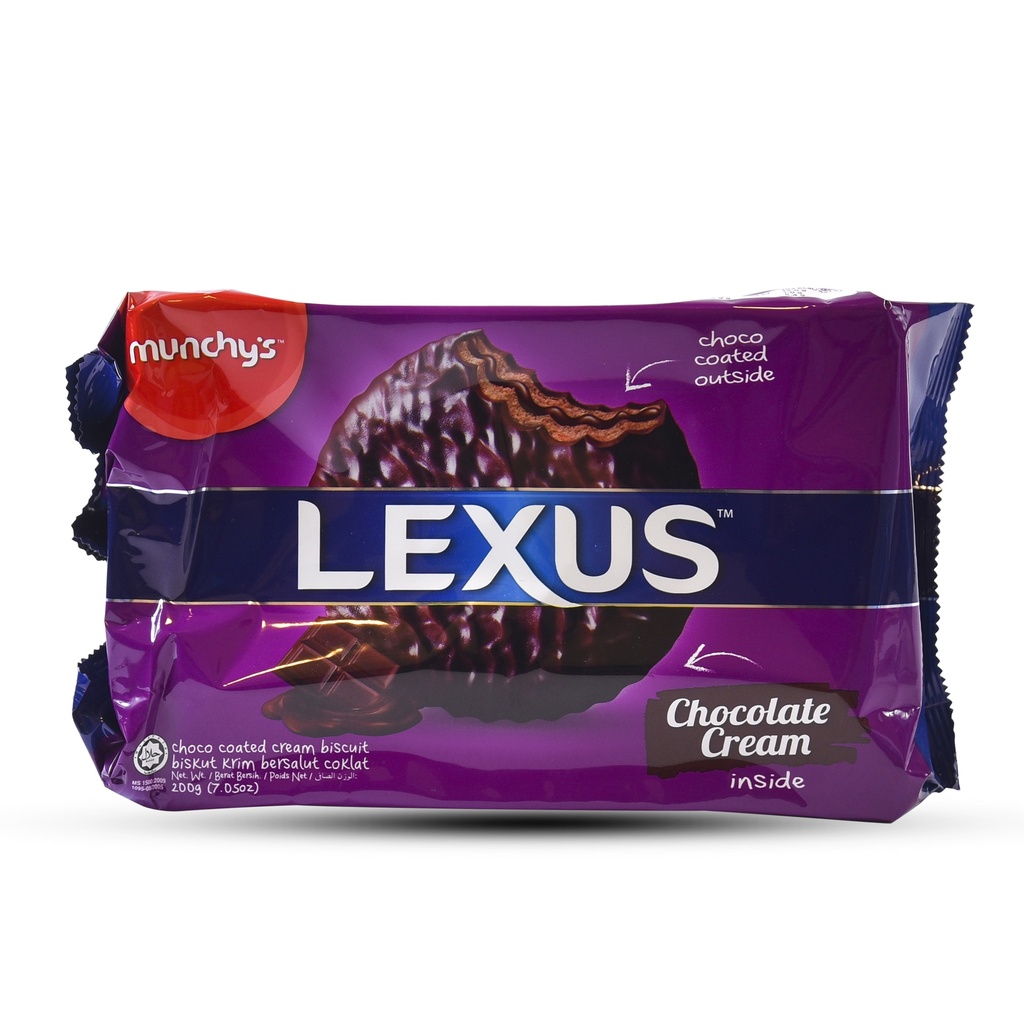 MUNCHY'S LEXUS CHOCO COATED CREAM BISCUIT 200G | WHIM