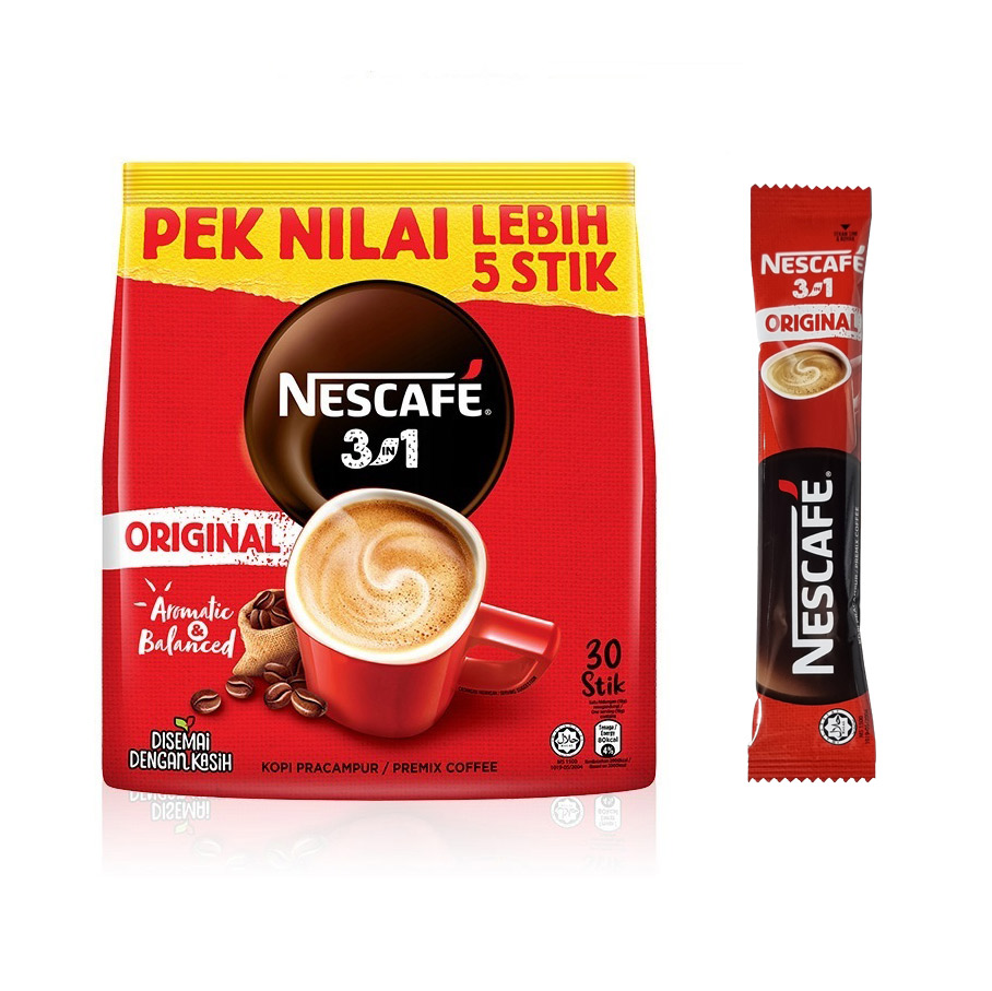 NESCAFE 3IN1 ORIGINAL PREMIX COFFEE 18G 25's | WHIM