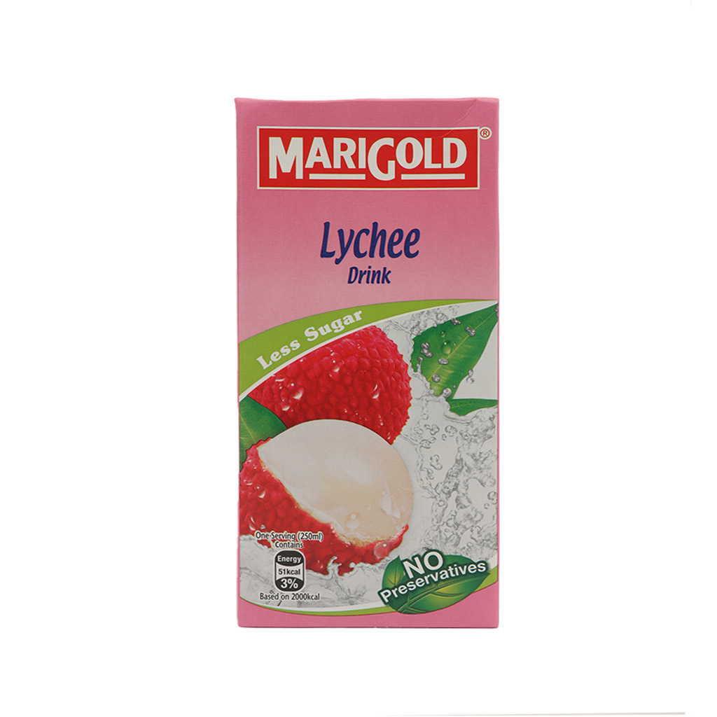MARIGOLD UHT LYCHEE DRINK LESS SUGAR 1L | WHIM