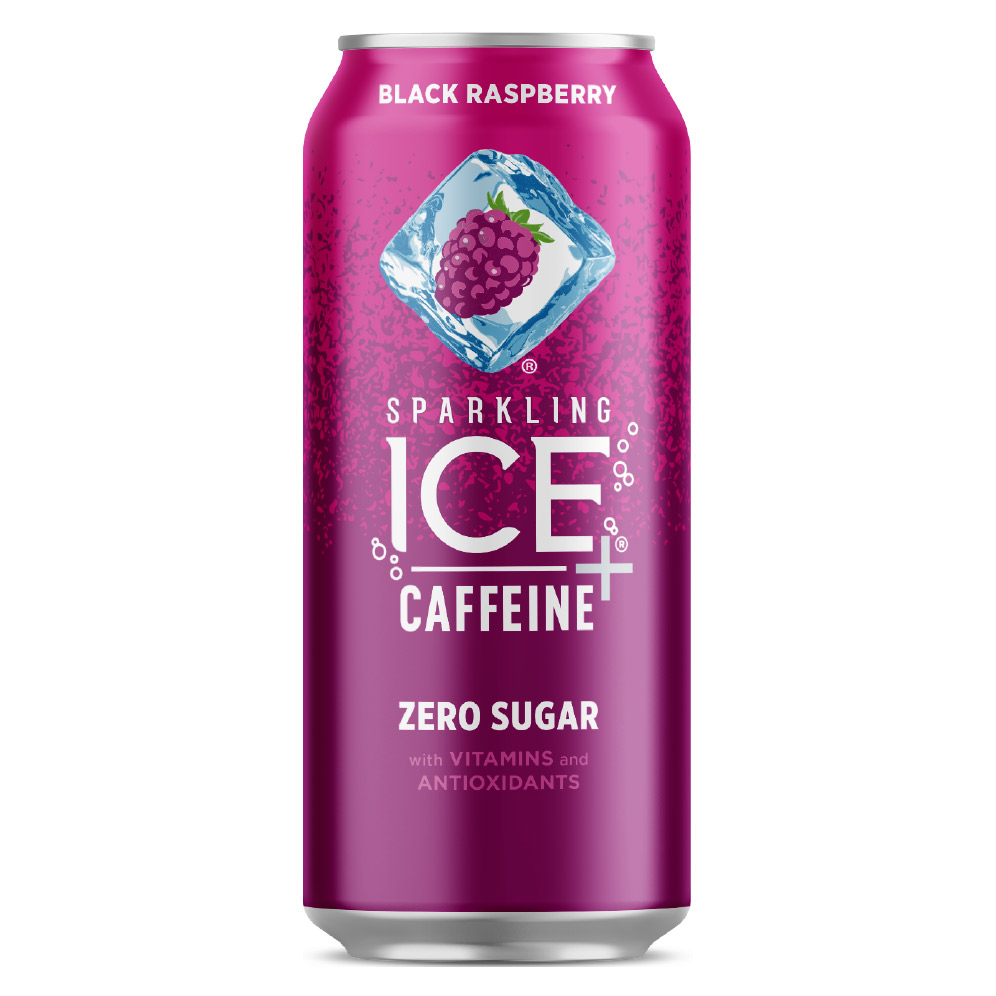 SPARKLING ICE + CAFFEINE BLACK RASPBERRY ZERO SUGAR 473ML | WHIM